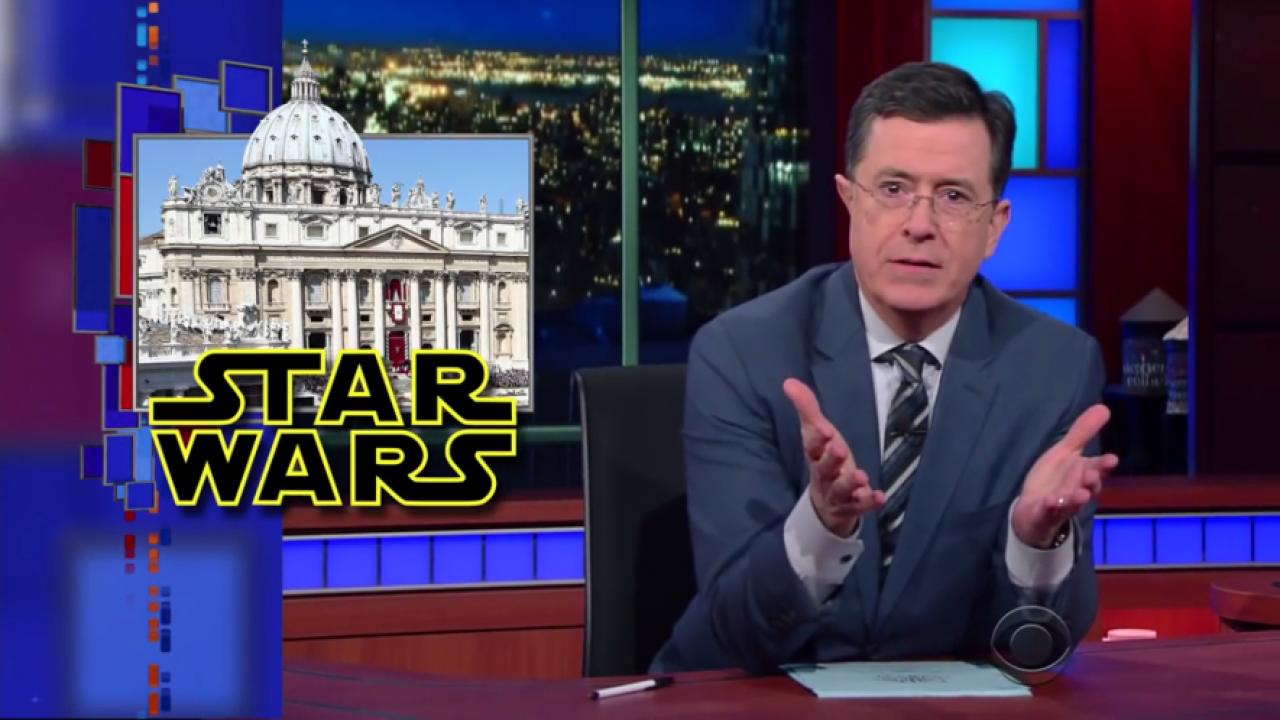 Star Wars 7 : Stephen Colbert se moque de la critique par le Vatican ...